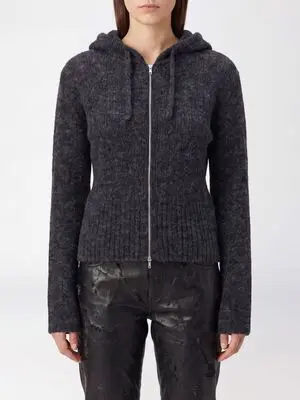 Our Legacy Slim Fit Alpaca Wool Knit Jumper With Zip And Hood - Black