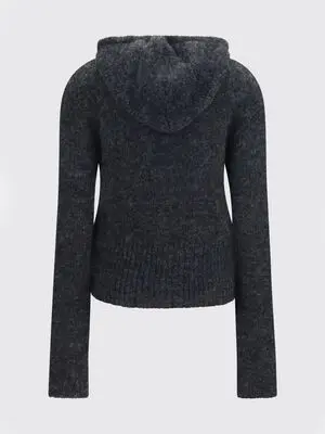 Our Legacy Slim Fit Alpaca Wool Knit Zip-up Hooded Jumper - Black