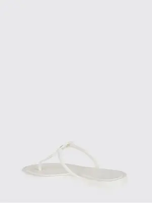 Tory Burch Miller Jelly Thong Sandals In Rubber With Double T Logo - White