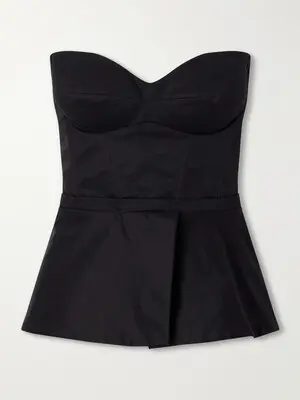 ANDRES OTALORA ANDRES OTALORA Strapless Stretch-Cotton Twill Blouse