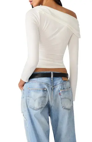 Steve Madden Ryder Off The Shoulder Knit Top - Cream