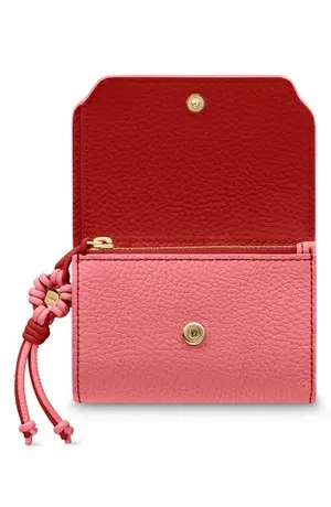 MAISON DE SABRE Bloom Edition Leather Trifold Wallet - Candy Brick