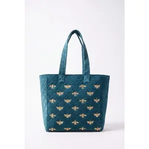ELIZABETH SCARLETT Honey Bee Velvet Tote