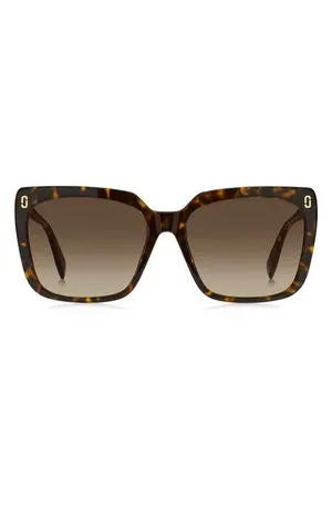 Marc Jacobs 56mm Gradient Square Sunglasses Havana/brown Sf