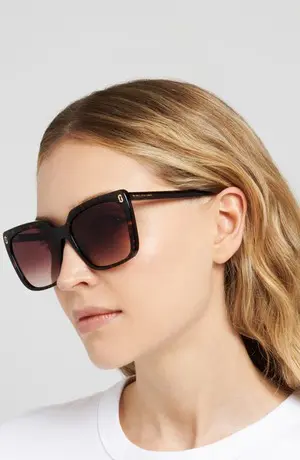 Marc Jacobs Gradient Square Sunglasses - Havana/brown Sf