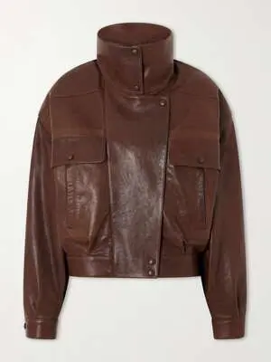 Saint Laurent Leather Jacket - Brown