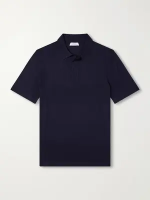 Gabriela Hearst Gabriela Hearst - Stendhal Cashmere And Silk-Blend Polo Shirt - Men - Blue - S Blue