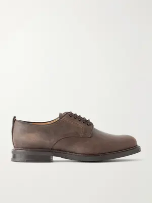 Church's Pentire Waxed-suede Derby Shoes