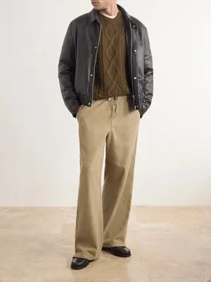 PIACENZA CASHMERE 1733 Cable-knit Alpaca And Wool-blend Sweater