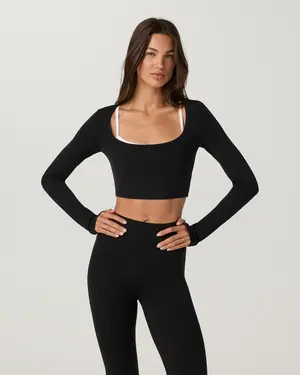 Vuori Vuori AllTheFeels™ Long Sleeve Scoop Top Black