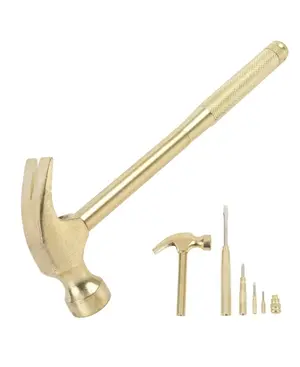 XDOVET 5-in-1 Multifunctional Hammer Chrome Plated And Rust Resistant Gold