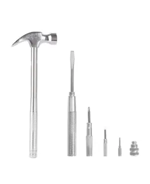 XDOVET 5-in-1 Multifunctional Hammer Chrome Plated And Rust Resistant - Silver