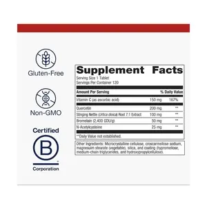 METAGENICS Sinuplex Respiratory And Immune Support With Vitamin C