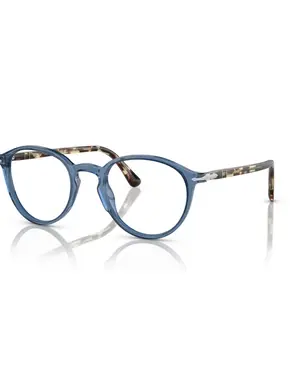 Persol Round Frame Eyeglasses - Transparent Navy