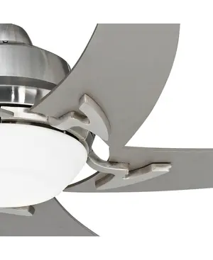 CASA VIEJA 52" Capri Brushed Nickel Led Ceiling Fan W/ 36" Rod