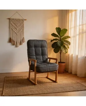 STREAMDALE FURNITURE Modern Adjustable Lounge Chair With Lumbar Support - Gray