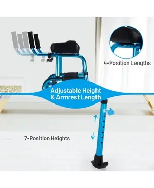 SUGIFT Folding Adjustable Aluminum Wheel Walking Frame