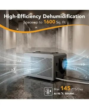TRIBESIGNS 145 Pints Commercial Dehumidifier With Pump And Drain Hose