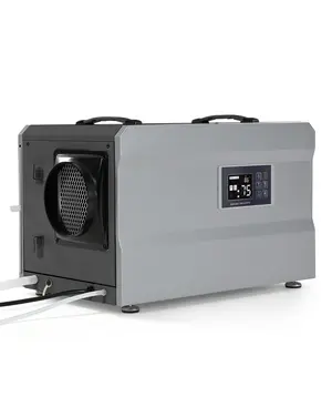 TRIBESIGNS 145 Pints Commercial Dehumidifier With Pump And Drain Hose - White And Black