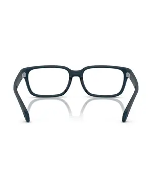 Moncler Full Rim Rectangle Eyeglasses - Matte Blue
