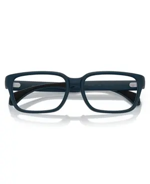 Moncler Full Rim Rectangle Eyeglasses - Matte Blue