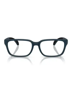 Moncler Full Rim Rectangle Eyeglasses - Matte Blue
