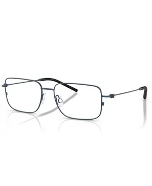 Moncler Full Rim Rectangle Eyeglasses - Matte Blue