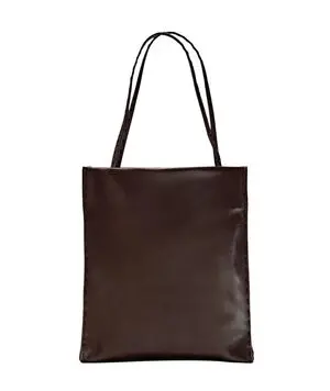 Massimo Dutti Nappa Leather Double Compartment Bag - Brown