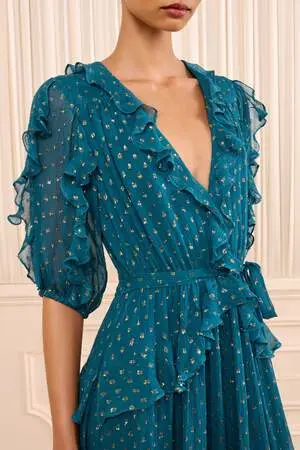 Ulla Johnson Tida Short Sleeve Silk Dress