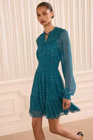 Ulla Johnson Ava Long Sleeve Silk Mini Dress