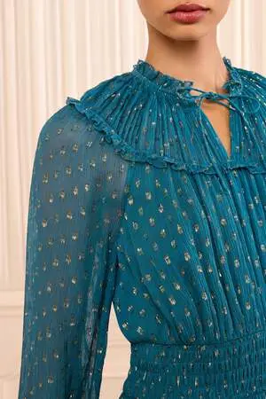 Ulla Johnson Ava Long Sleeve Silk Mini Dress