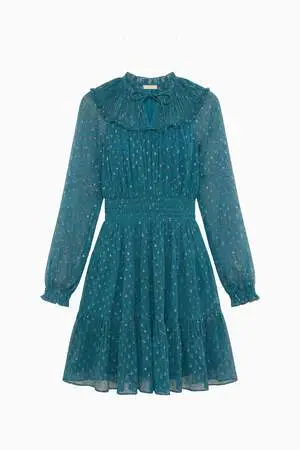 Ulla Johnson Ava Long Sleeve Silk Mini Dress