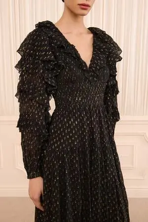 Ulla Johnson Ardis Long Sleeve Silk Dress