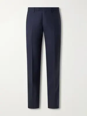 Boglioli Straight-leg Virgin Wool Trousers - Blue
