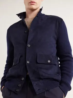 Ralph Lauren Purple Label Suede And Cashmere Jacket