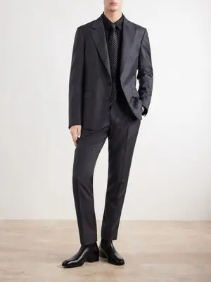 Dolce & Gabbana Straight-leg Pleated Pinstriped Virgin Wool Trousers