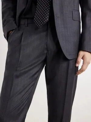 Dolce & Gabbana Straight-leg Pleated Pinstriped Virgin Wool Trousers