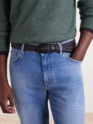 Zegna 3.2cm Braided Leather Belt