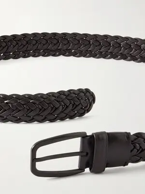 Zegna 3.2cm Braided Leather Belt