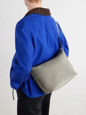 Loewe Loop Medium Suede Messenger Bag
