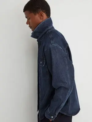 REISS Kravitz Twin-pocket Rigid-denim Jacket