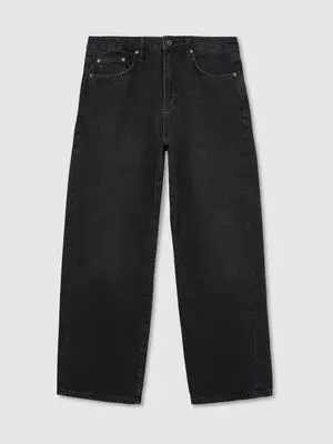 REISS Bowie Loose-fit Rigid-denim Jeans - Black