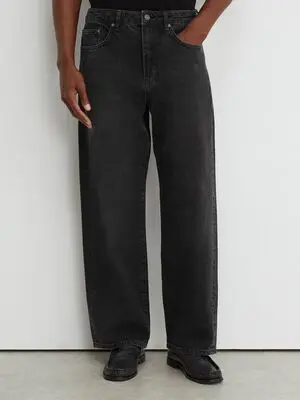 REISS Bowie Loose-fit Rigid-denim Jeans - Black