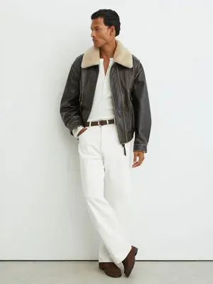 REISS Bowie Baggy-fit Jeans - Off White