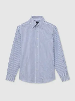 REISS Dart Cotton Striped Button-down Shirt Regular-fit