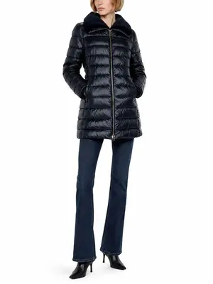 Herno Long Quilted Down Jacket - Blue