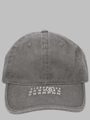MAISON MARGIELA Logo Embroidered Cotton Baseball Cap - Grey