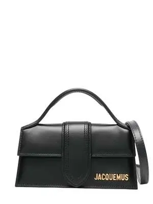 Jacquemus Leather Tote Handbag With Removable Shoulder Strap And Magnetic Flap Closure