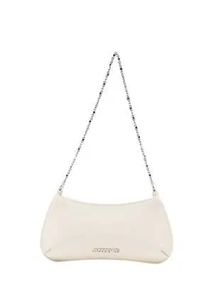 Jacquemus Shiny Leather Chain Handbag With Gold-tone Hardware And Zip Closure