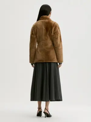 BY MALENE BIRGER Adeline Shearling Jacket - Toffee